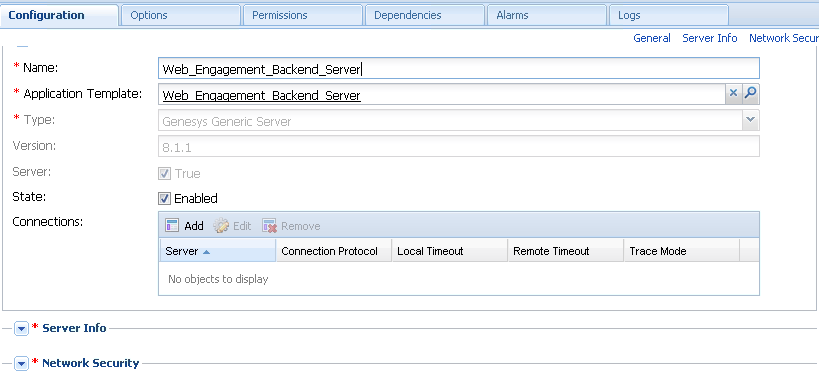 Documentation:GWE:Deployment:ConfiguretheBackendServer:8.1.1 - Genesys Documentation