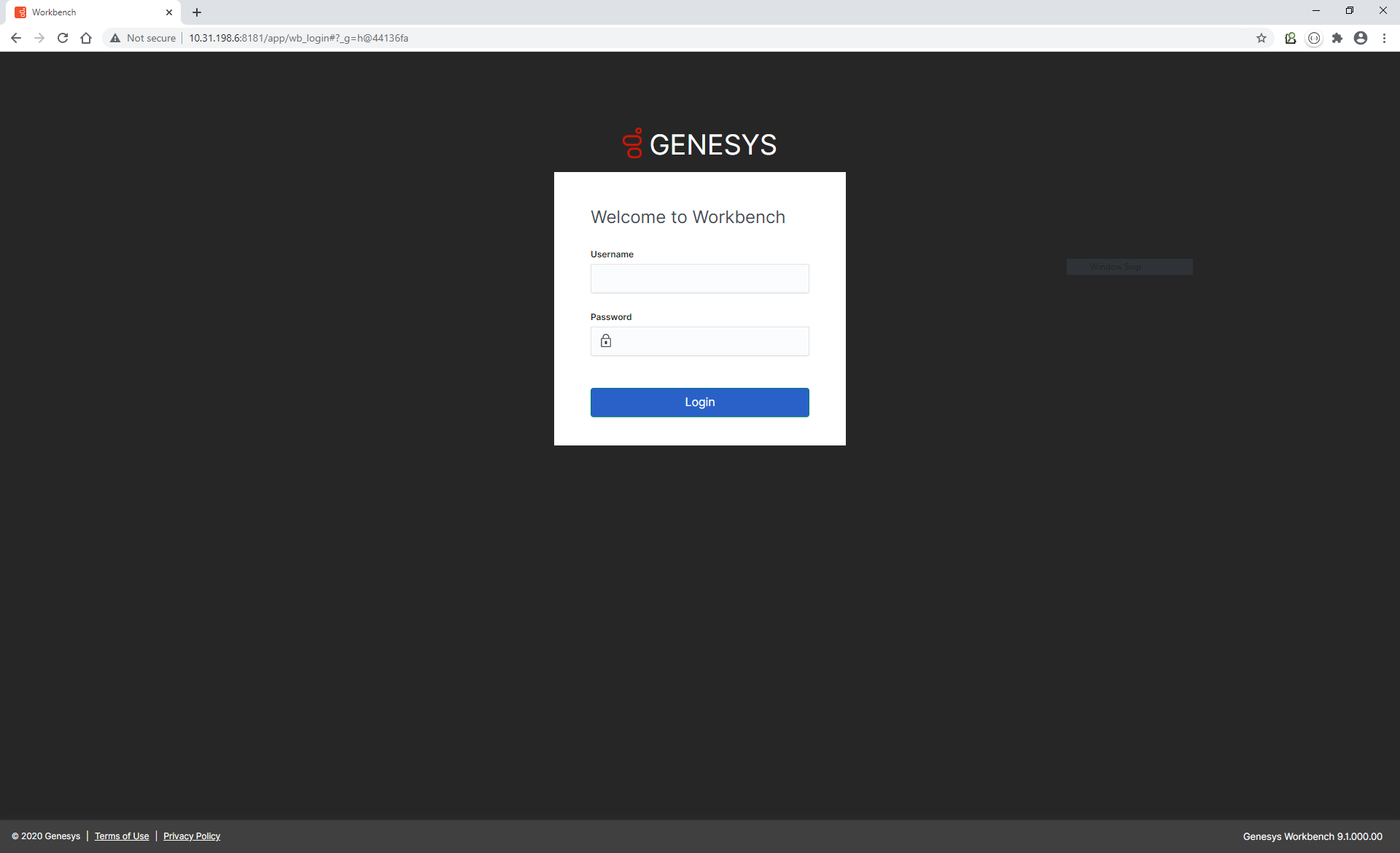 Documentation:ST:WorkbenchUG:WorkbenchInstallation–LinuxPrimaryNode:current - Genesys Documentation