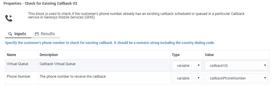 Documentation:DES:Help:CallbackExisting:current - Genesys Documentation