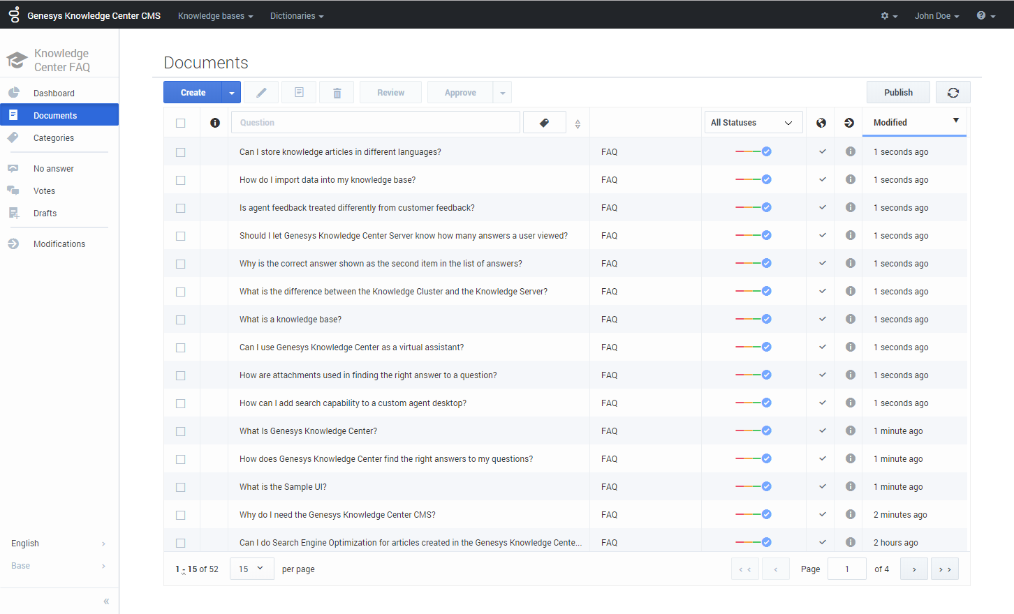 Documentation:KC:User:Publishing:Current - Genesys Documentation