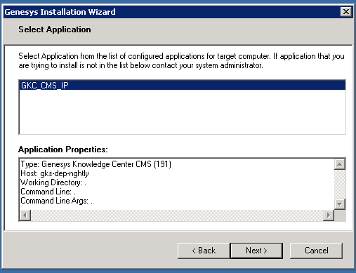 Documentation:KC:Deployment:InstallCMS:Current - Genesys Documentation
