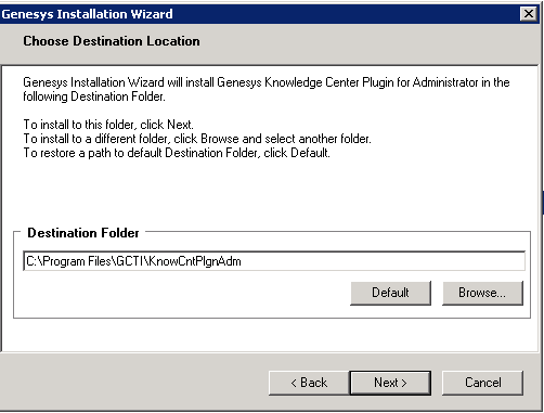 Documentation:KC:Deployment:InstallAdministratorPlugin:8.5.3 - Genesys ...