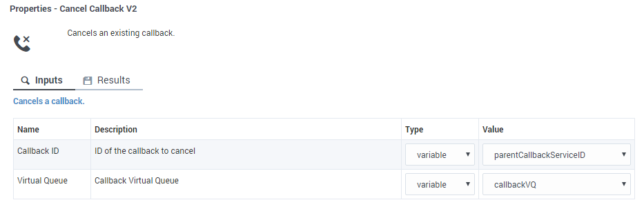Documentation:DES:Help:CallbackCancel:current - Genesys Documentation