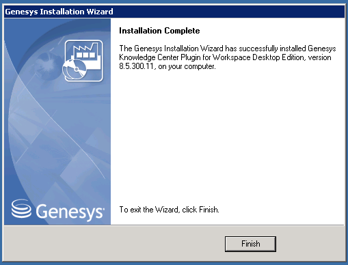 Documentation:KC:Deployment:InstallWDEPlugin:Current - Genesys ...